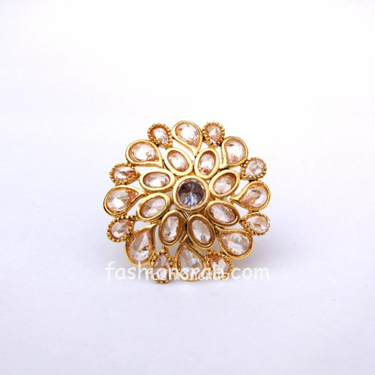 Partywear Indian Traditional Adjustable Ring for Women | FashionCrab.com