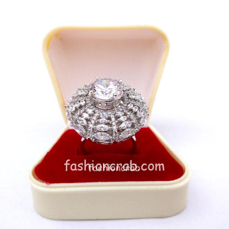 Designer Cubic Zirconia Adjustable Wedding Ring for Ladies ...