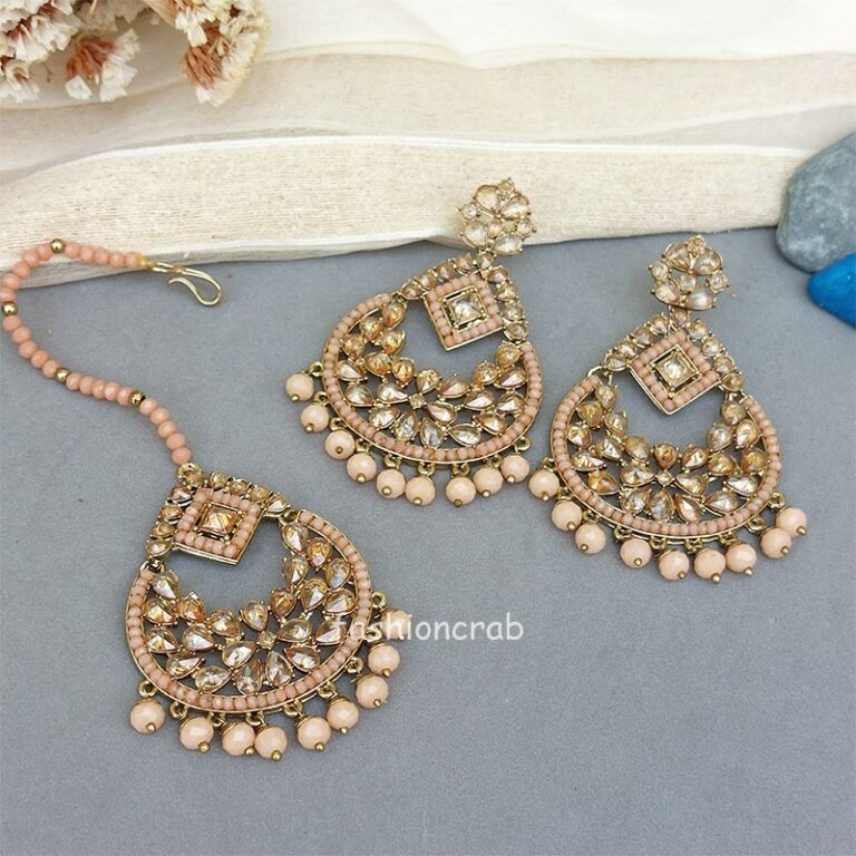 MaangTikka | Maang Tikka with Earring Set | Tikka Set | Bridal