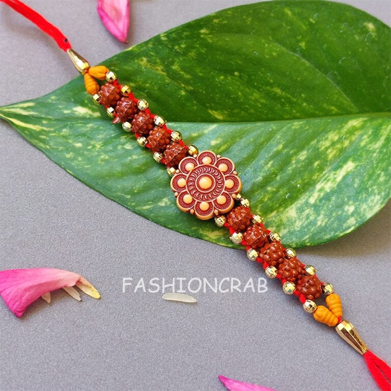 Beautiful Rudraksha Rakhi | FashionCrab.com