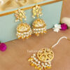 Traditional Punjabi Pipal Patti Tikka Set - White | FashionCrab.com
