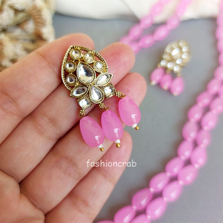 Light Purple Pearl Set for Saree | FashionCrab.com