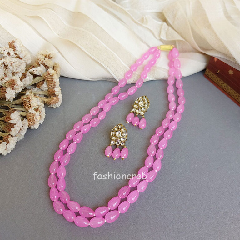 Light Purple Pearl Set for Saree | FashionCrab.com