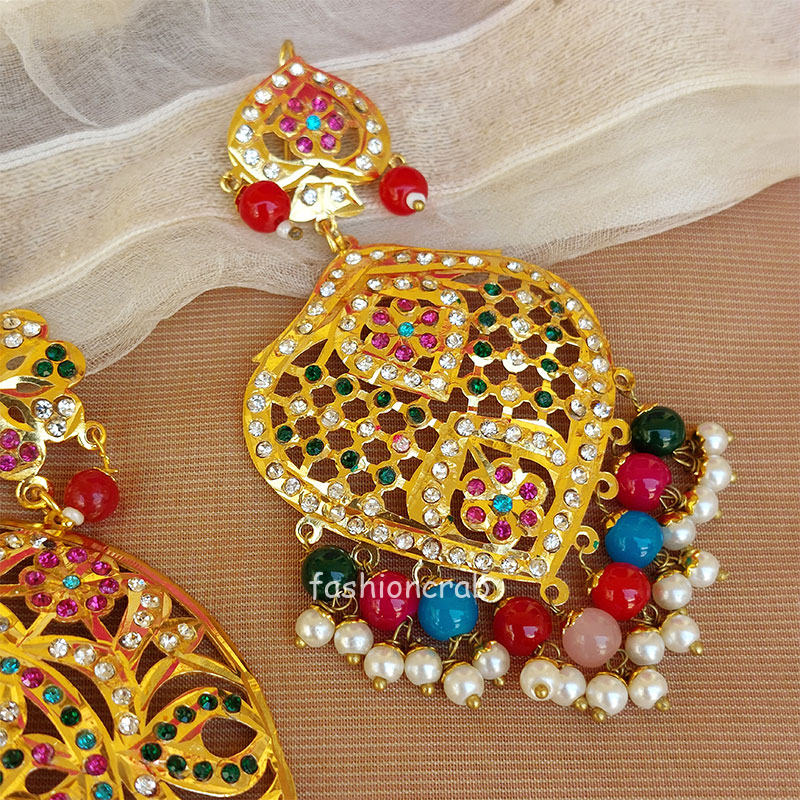 Multicolor Color Jadau Jewellery for Wedding | FashionCrab.com