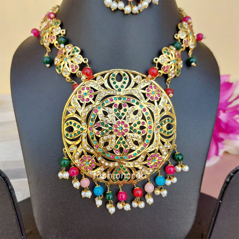 Multicolor Color Jadau Jewellery for Wedding | FashionCrab.com