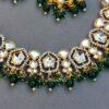 Sameera Kundan Necklace Set - Emerald Green | FashionCrab.com