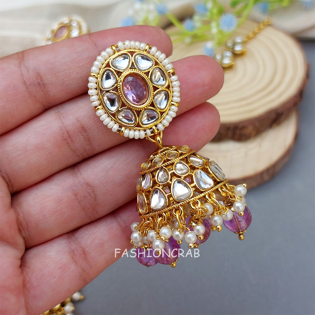 Rani Long Jewellery Set - Lavender | FashionCrab.com